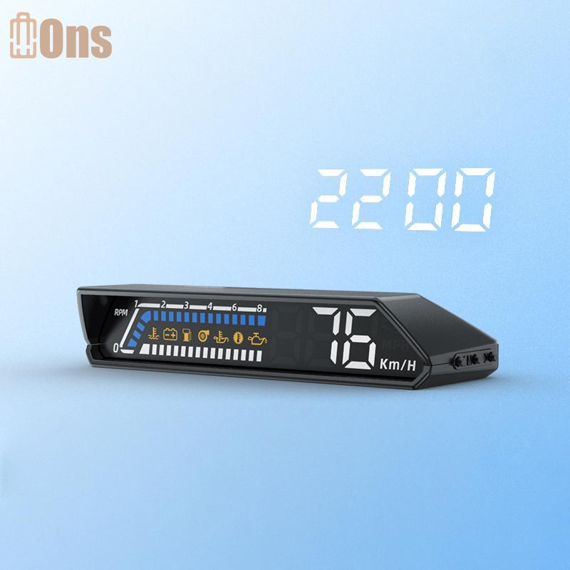 Ons Dual Screen รถ Speedometer HUD ODB ขับรถ Speedometer แรงดันไฟฟ้า ...