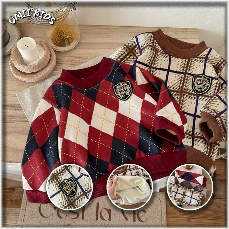 UMII KIDSเสื้อดีไซน์ลายลูกเรือสำหรับเด็กวัย 0-10 ปี สวมใส่อุ่นสบายใน ...