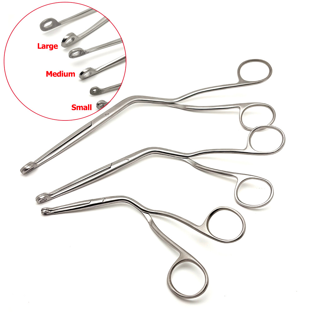สแตนเลส Magill ทางการแพทย์ Laryngeal Catheter Forceps ผู้ถือมุม Clamp ...