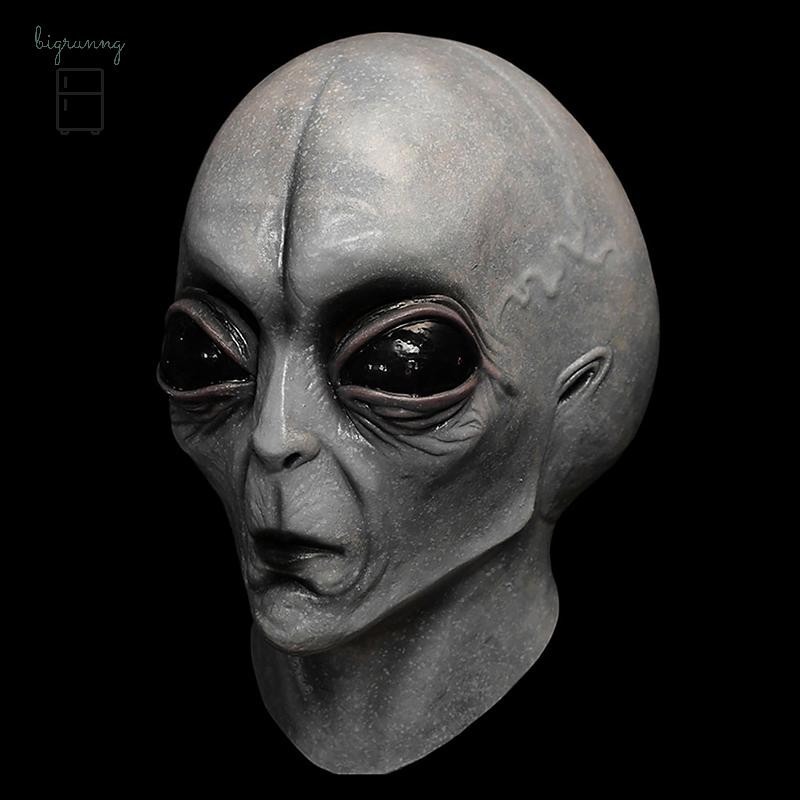 [bigrunng] UFO Alien Skull Mask คอสเพลย์สยองขวัญ Latex หน้ากากหมวก ...