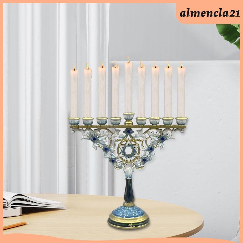 [Almencla] Hanukkah Menorah วินเทจเคลือบ ขนาด 7.2x6.7 นิ้ว ...