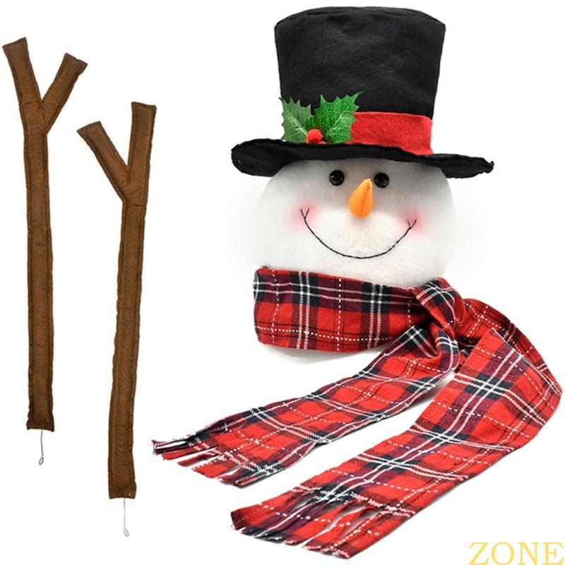 ZONG Handcrafted Snowman Tree Toppers ตกแต่งคริสต์มาสโดยใช้ผ้าสิ่งทอแบบ ...