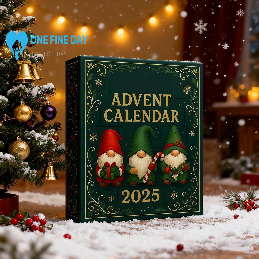 Gnome Themed Advent Calendar 2025 ชุดเครื่องประดับพลาสติก 24 ชิ้น ...