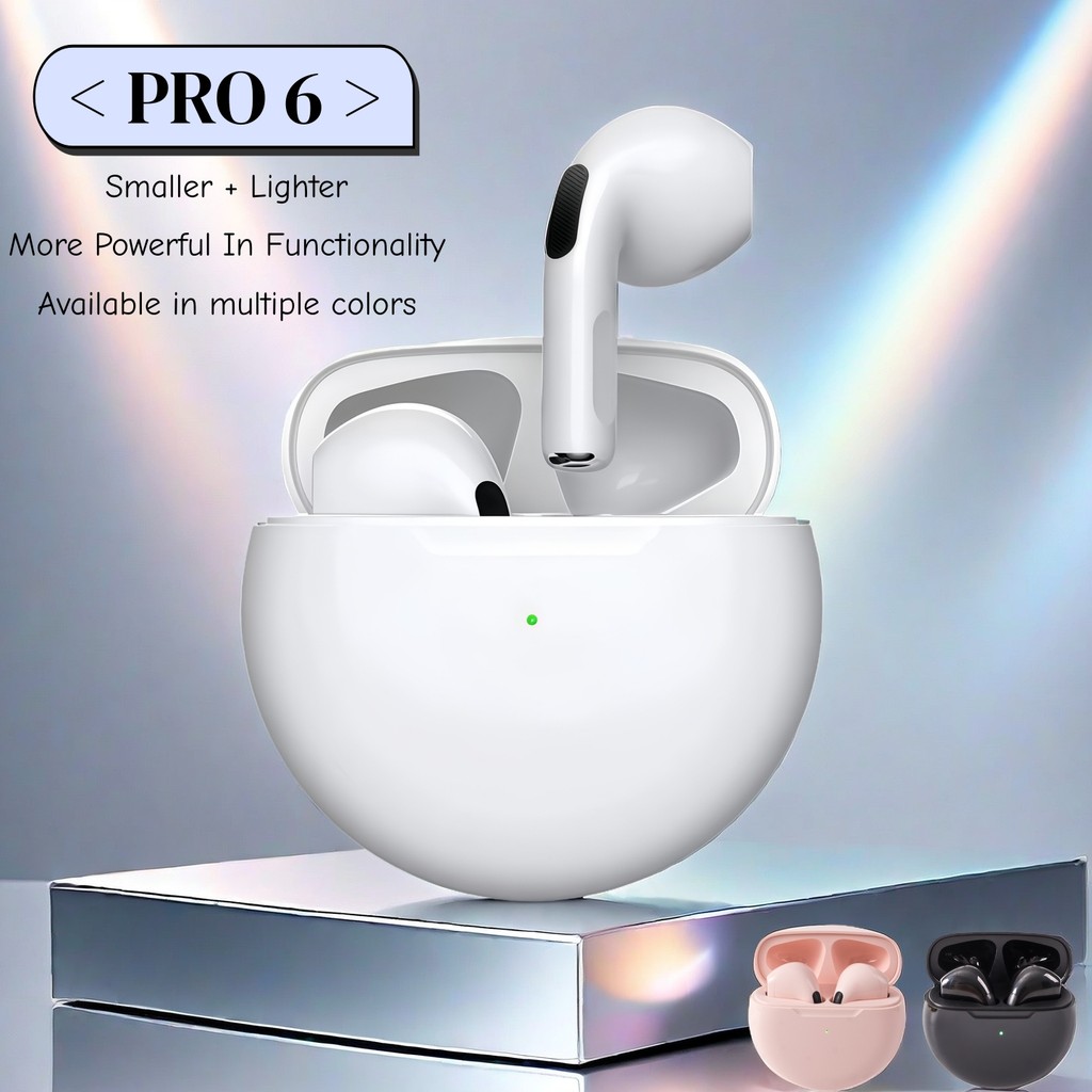 หูฟังไร้สาย Pro6 ในหู บลูทู ธ 5.0 การออกแบบวงกลม ไมโครโฟนที่ชัดเจน ...