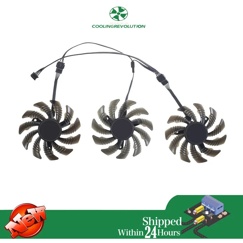 77 มม.PLD08010S12HH DC12V 0.35A กราฟิกการ์ดพัดลมระบายความร้อนสําหรับ ...