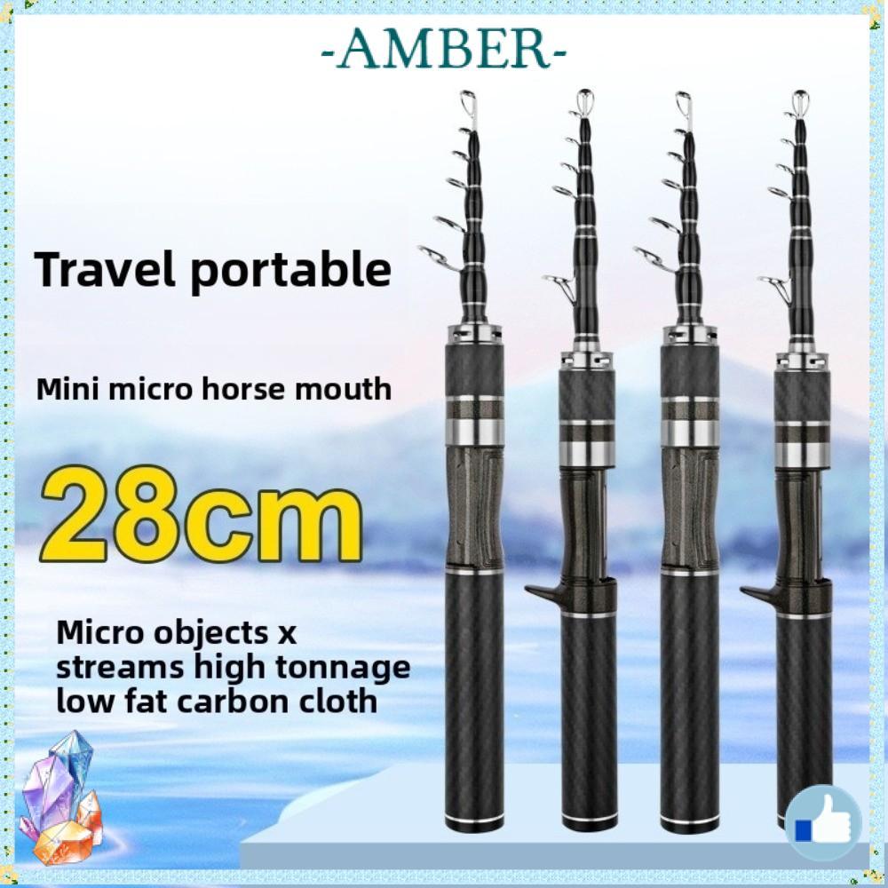 AMBER Fishing Pole, Titanium Alloy UL/ML Power Telescopic Fishing Rod ...