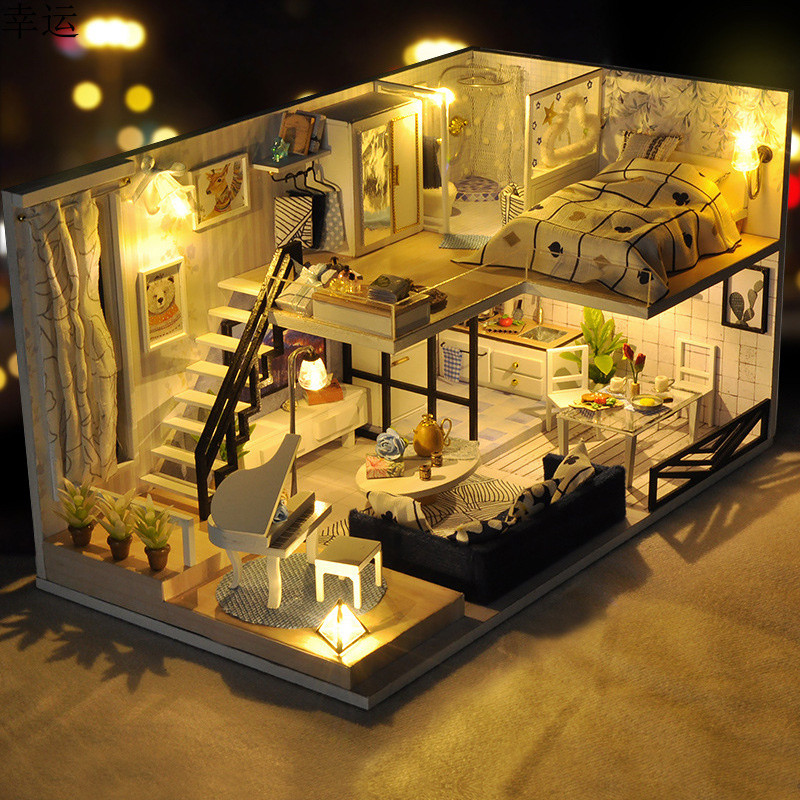 [Warm House] diy Hut Assembly Model Handmade Mini House DIY Kit ...