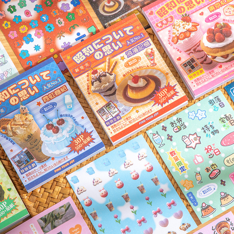 WEI 30 ชิ้น [Showa Reverie Series] Art Paper Neon Candy Paper Tokyo ...