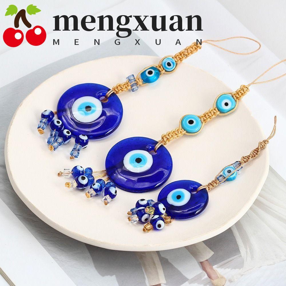 MENGXUAN Blue Eye Key Chain Retro แก้วจี้ Handmade Craft บุคลิกภาพ ...