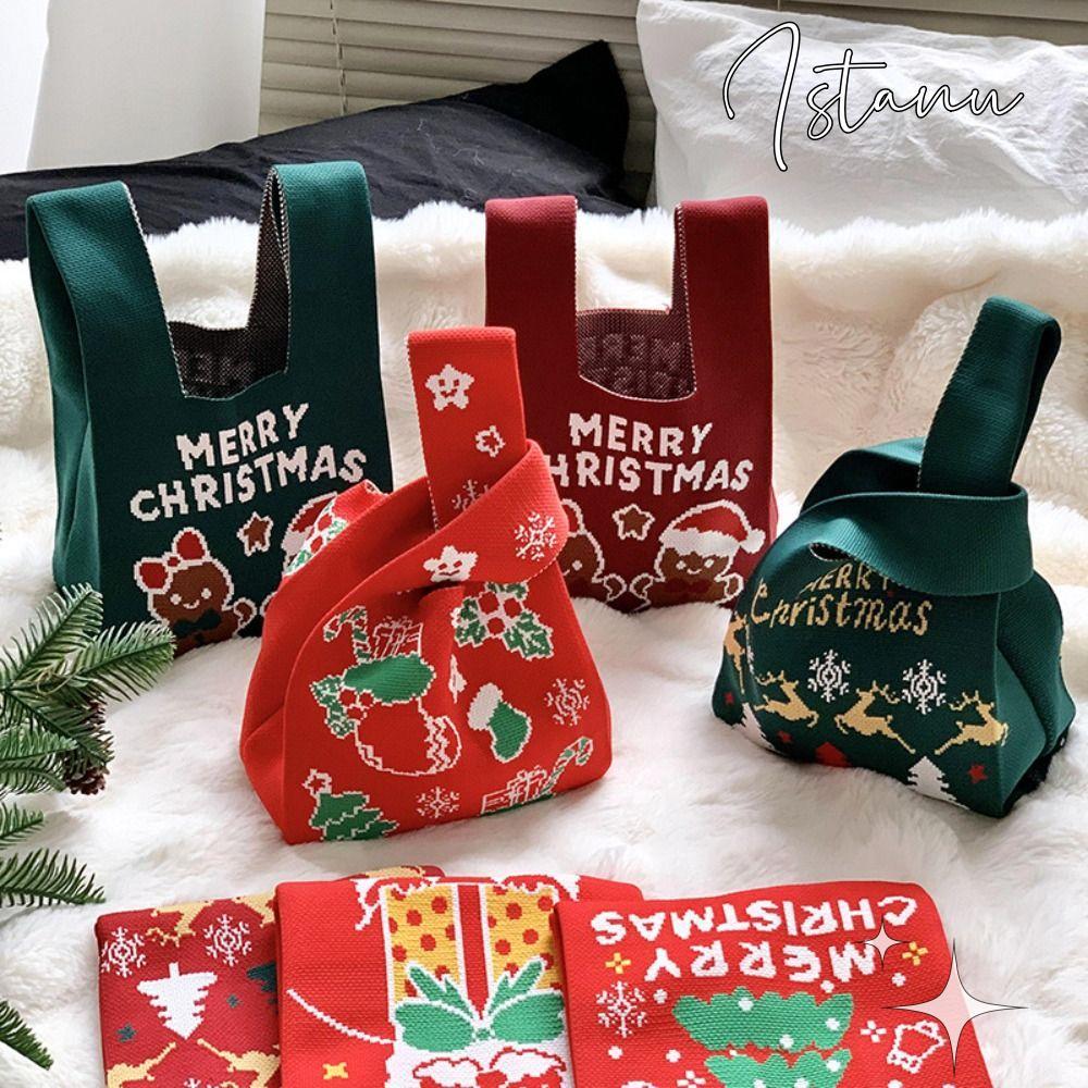 ISTANU กระเป๋าถักแบบคริสต์มาส ดีไซน์เรนเดียร์และgingerbread ขนาดเล็ก ...