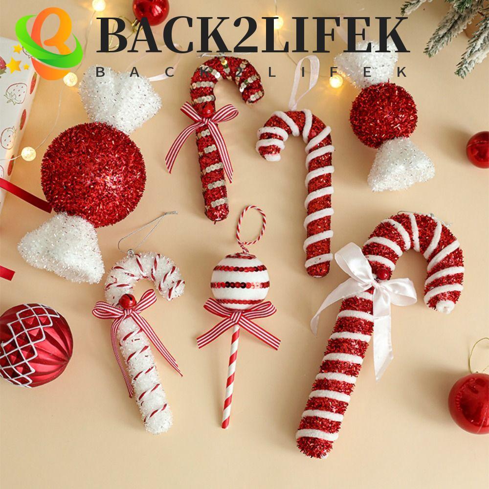 BACK2LIFEK Christmas Walking Stick Candy, เทศกาล Handmade Lollipop Xmas ...