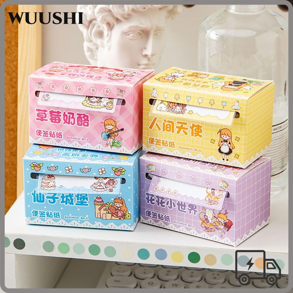 WUSHI 70 ชิ้น/เซ็ต Sticky Note, Pull-out Design DIY Memo Pad, เครื่อง ...