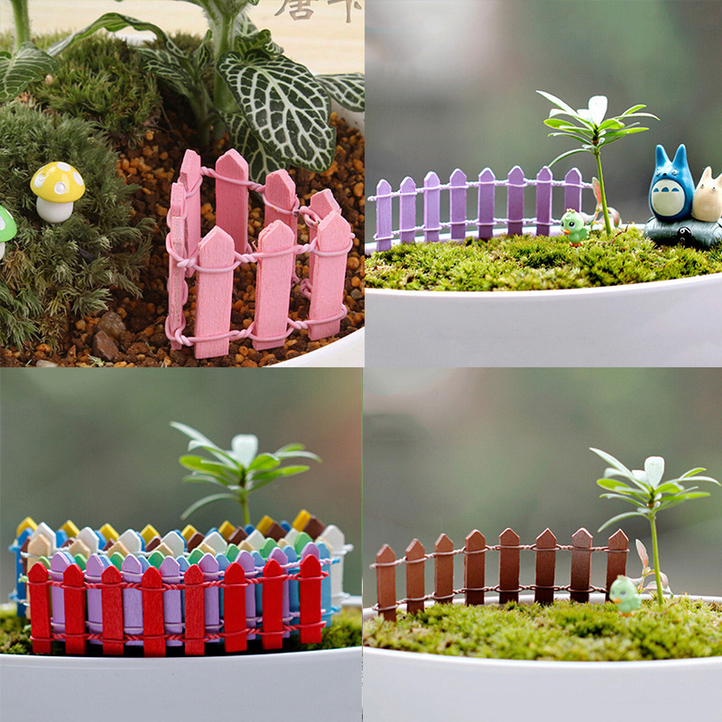 Tweet รั้วไม้ Palisade Miniature Fairy Garden บ้านตกแต่ง Mini Craft ...