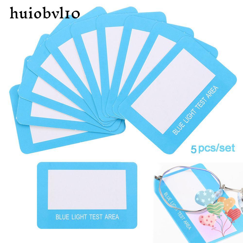 HUIOBVLTH 5 ชิ้น/เซ็ต Anti-Blue Light Test Card แว่นตา Blue Light ...