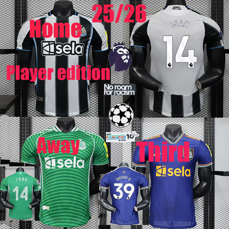 S-XXL 25/26 เสื้อ Isak 25/26 NewCaStlE-U ผ้าฟุตบอล Bruno G. เสื้อยืด ...