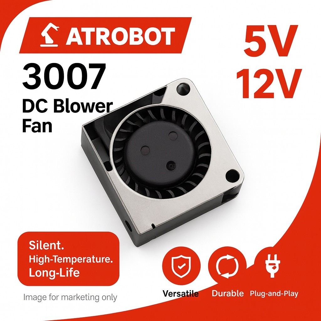 3007 DC Blower Fan พัดลมโบลเวอร์ 5V/12V 30x30x7mm เงียบ ทนความร้อน ...