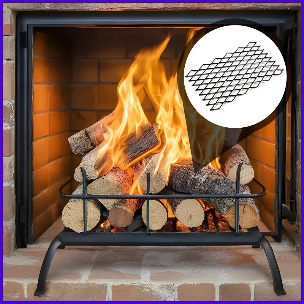 Ember Retainer สําหรับเตาผิง Grates เหล็ก Fireplace Ember Retainer ตา ...