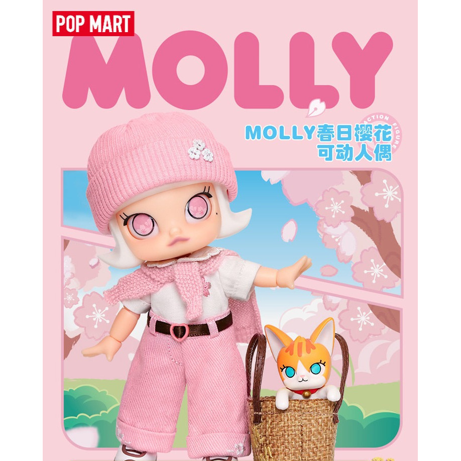 [ของแท้] Popmart MOLLY Spring Cherry Blossom BJD Action Figure ของขวัญ ...