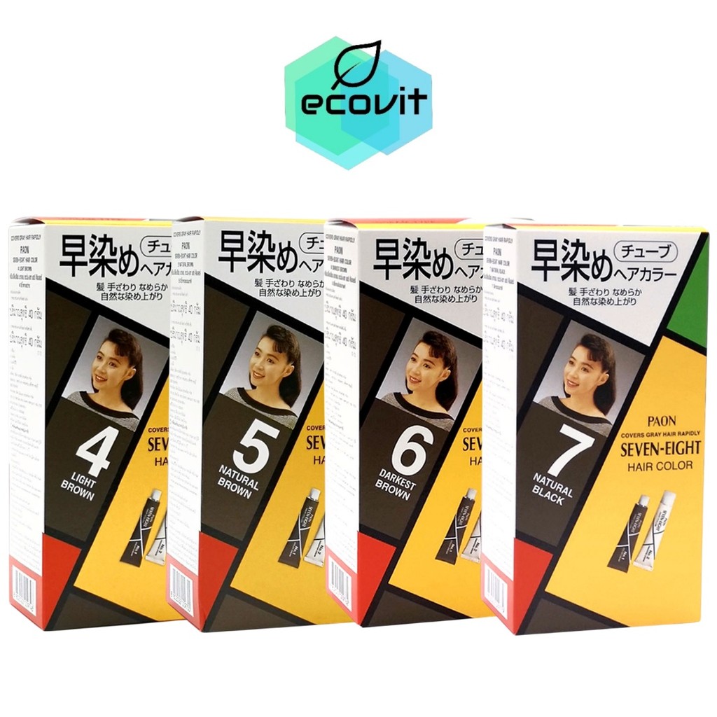 Paon Seven-Eight Hair Color พาออน เซเว่น-เอท ครีมเปลี่ยนสีผม [1 กล่อง ...