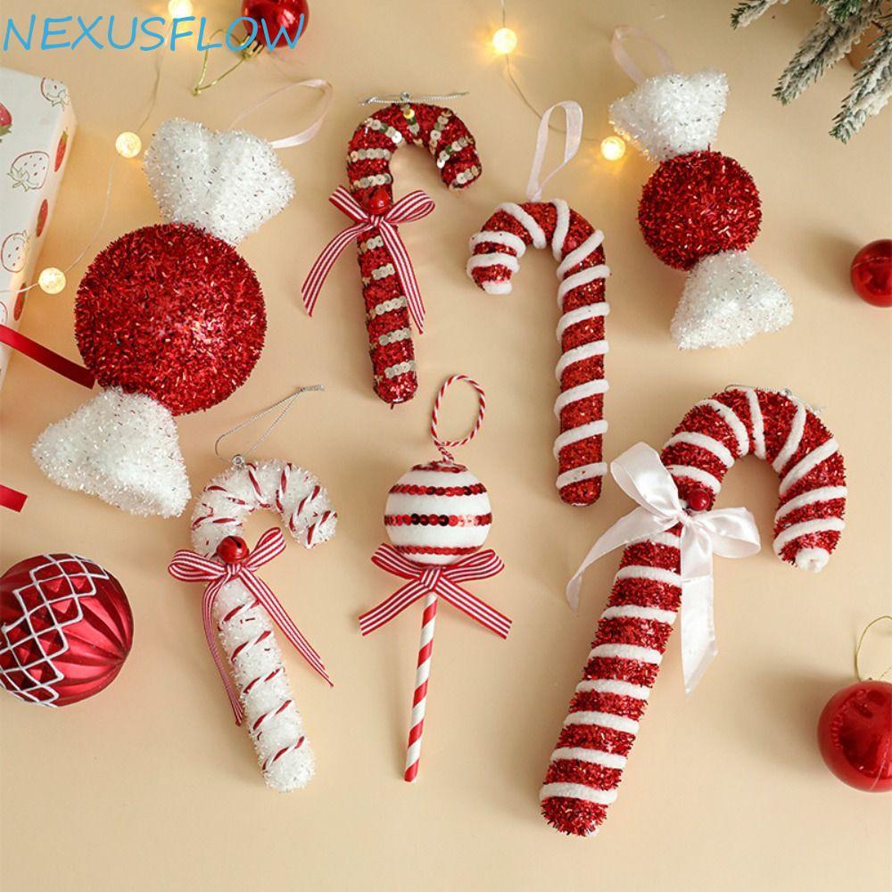 NEXUSFLOW คริสต์มาสเดิน Stick Candy, Bell การ์ตูน Lollipop Xmas ตกแต่ง,เด็กของขวัญเทศกาล ...