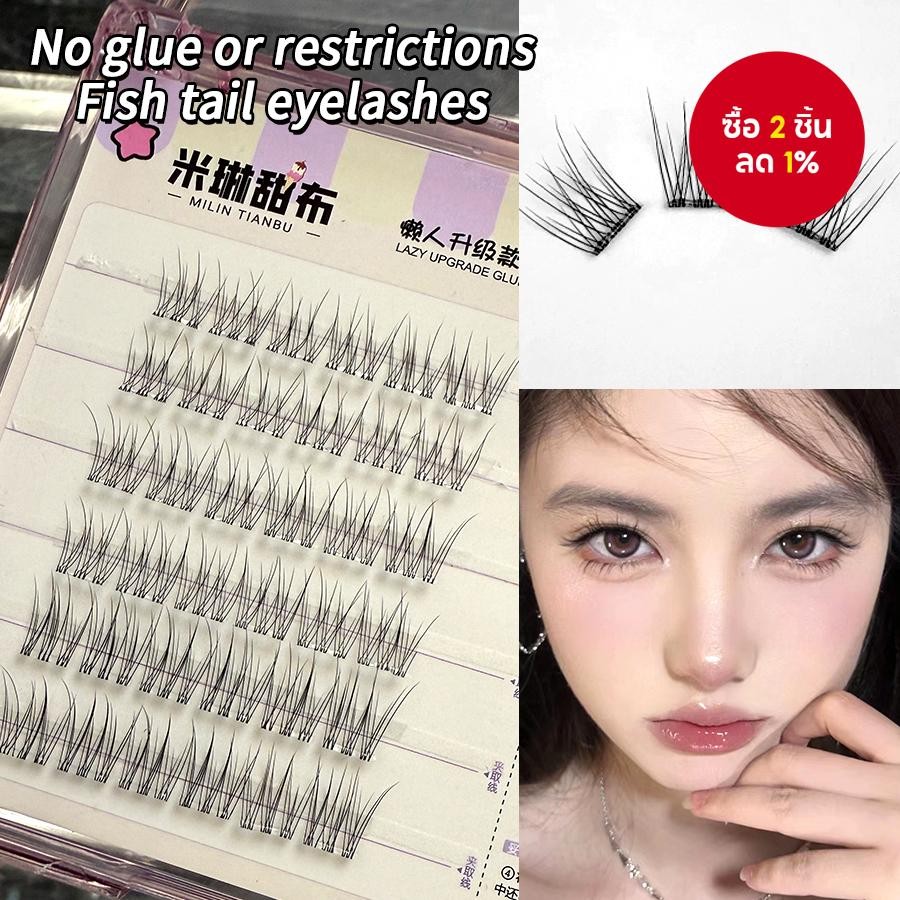Milingtianbu ขนตาปลอมแบบแถบใส 6 คู่, Self-Adhesive Whispy Wispy Baby ...