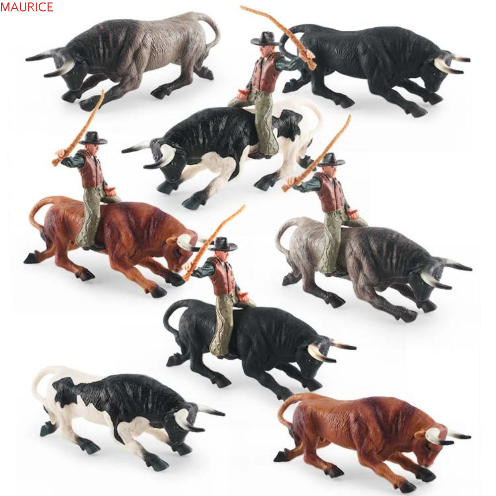 MAURICE Bullfighting Action Figures, จําลอง Rider สัตว์ปีกวัวรุ่น,โต๊ะ ...