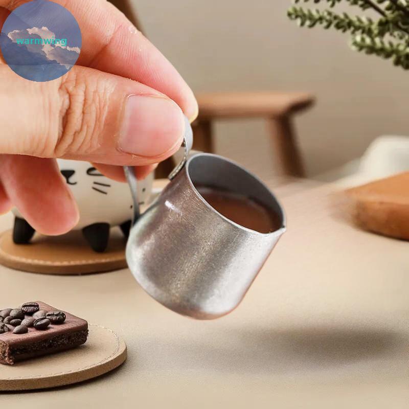Warmwing Mini Coffee Milk Frothing Pitcher ถ้วยสแตนเลส Espresso Creamer เหยือกออนซ์ถ้วยตวงเทพวย ...