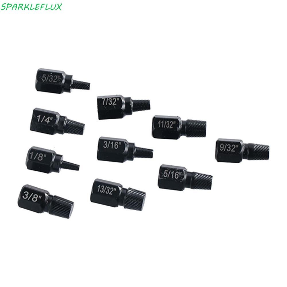 SPARKLEFLUX 10 ชิ้น Bolt Extractor, สกรูถอดชุดสกรู Bolt, Multi-Spline ...