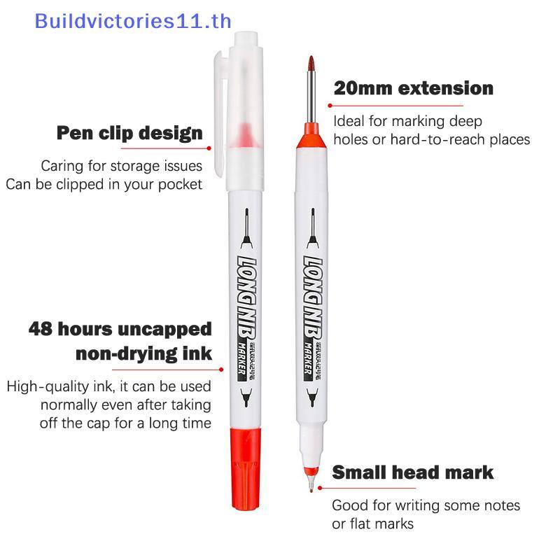 Buildvictories11 Double-Pointed Marker ปากกาหลุมลึกโลหะห้องน้ํางานไม้ ...
