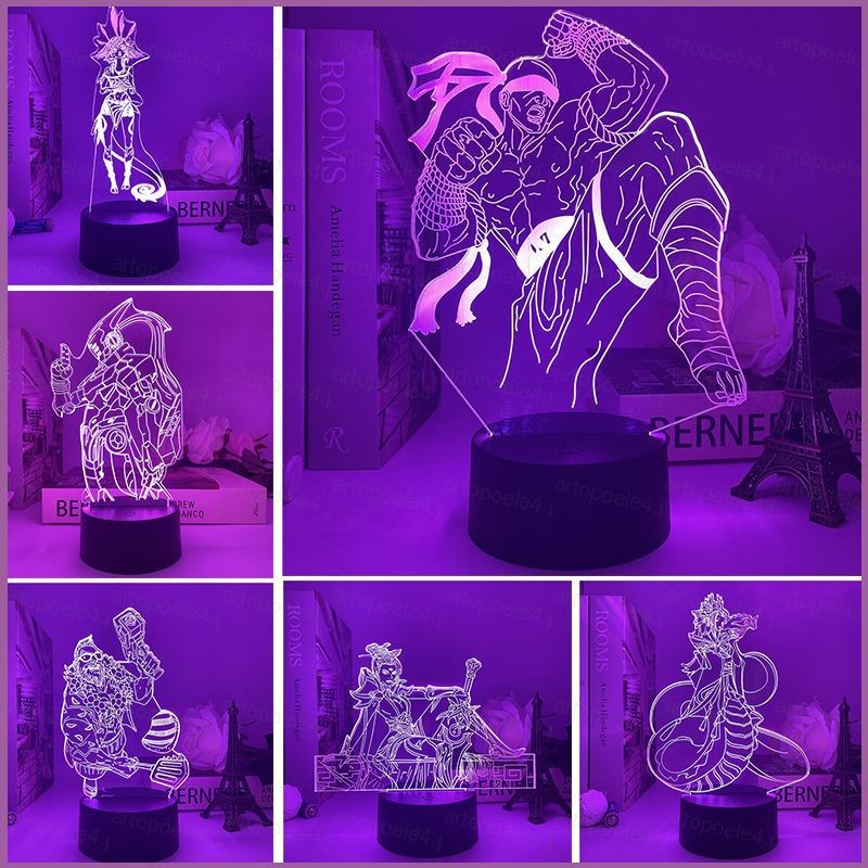 League of Legends Night Light LOL 3D โคมไฟ LED เกมระยะไกลรุ่นอะนิเมะ ...