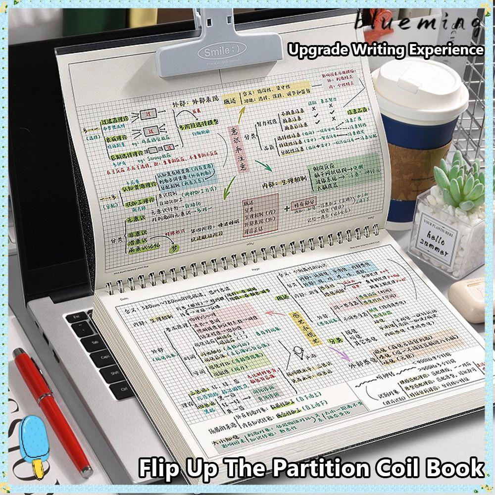 สมุดบันทึกแบบม้วน BLUEMING ตารางการออกแบบพาร์ทิชัน/เส้นแนวนอน B5 ...