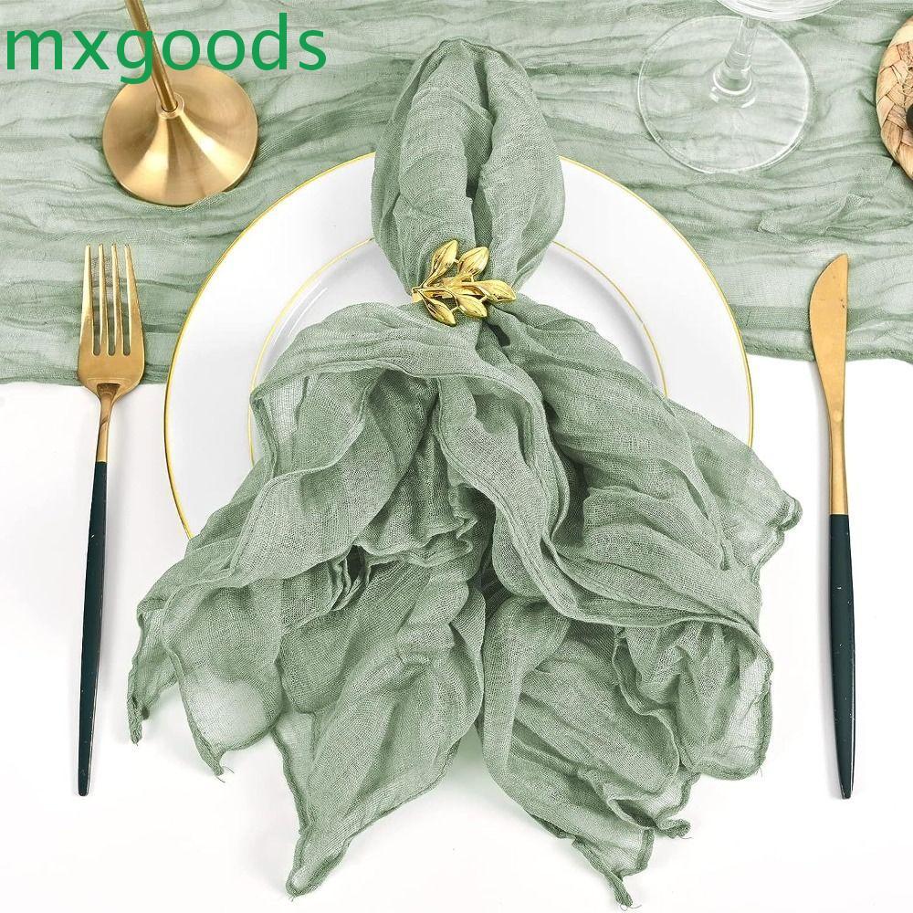 MXGOODS ผ้าก๊อซผ้าเช็ดปากตกแต่งโต๊ะผ้าเช็ดปากผ้าฝ้ายนุ่มปาร์ตี้ซัพพลายบางวินเทจนํามาใช้ใหม่ แผ่น ...