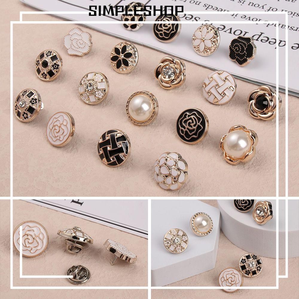 SIMPLESHOP 6 ชิ้น ปุ่มเสื้อโค้ท แฟชั่น ป้องกันไอเสีย ไม่มีเย็บผ้า ปรับได้ | Shopee Thailand