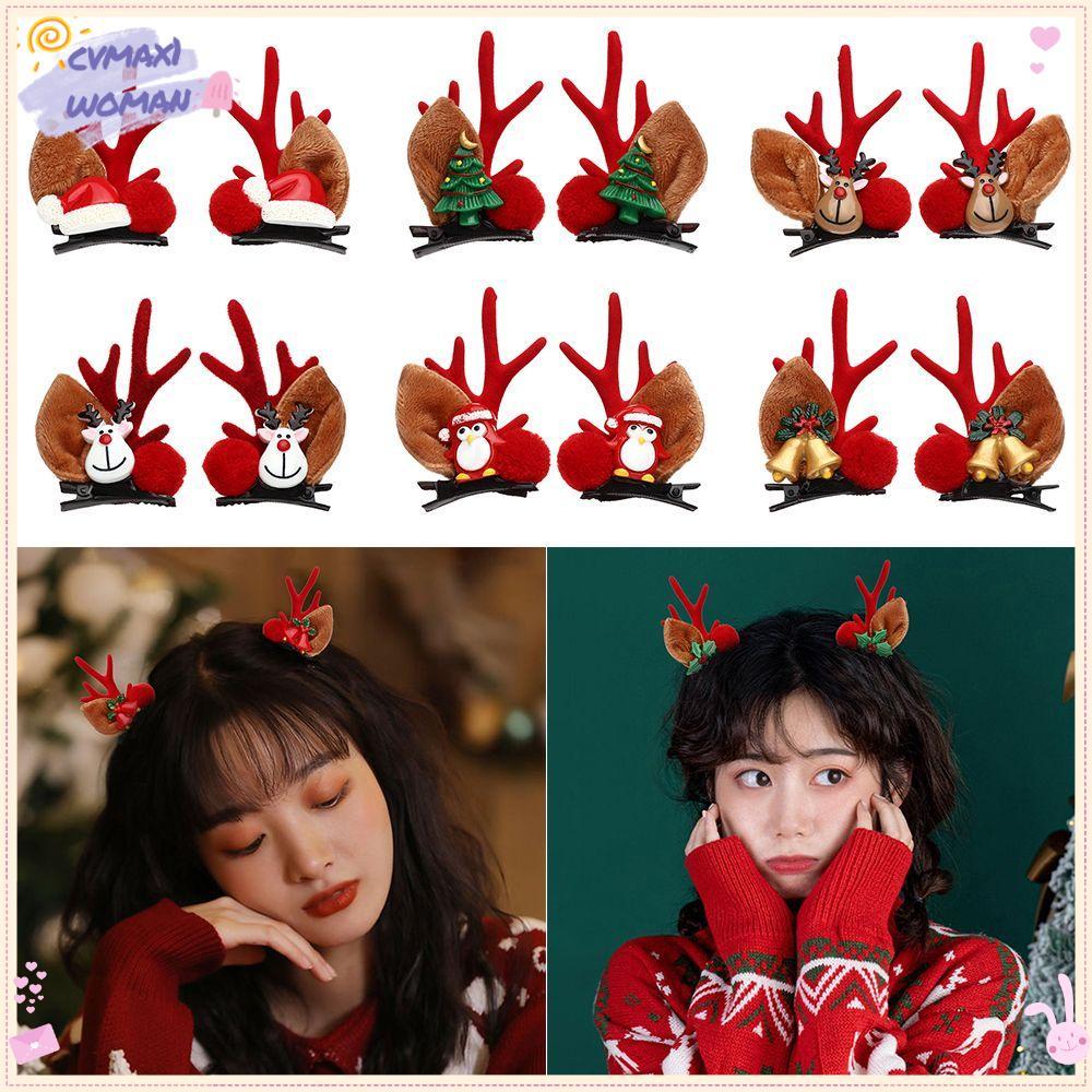 CYMX Hairpin คริสต์มาส เครื่องประดับเรซิ่นสำหรับเส้นผม ออกแบบเป็นแซนตา ...