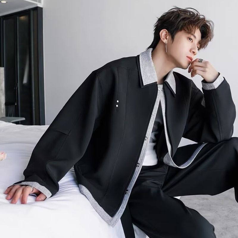 HANLU เสื้อโปโลดีไซน์คลาสสิก-retro ทรงหลวม สบายๆ พร้อมลายพิเศษ | Shopee ...