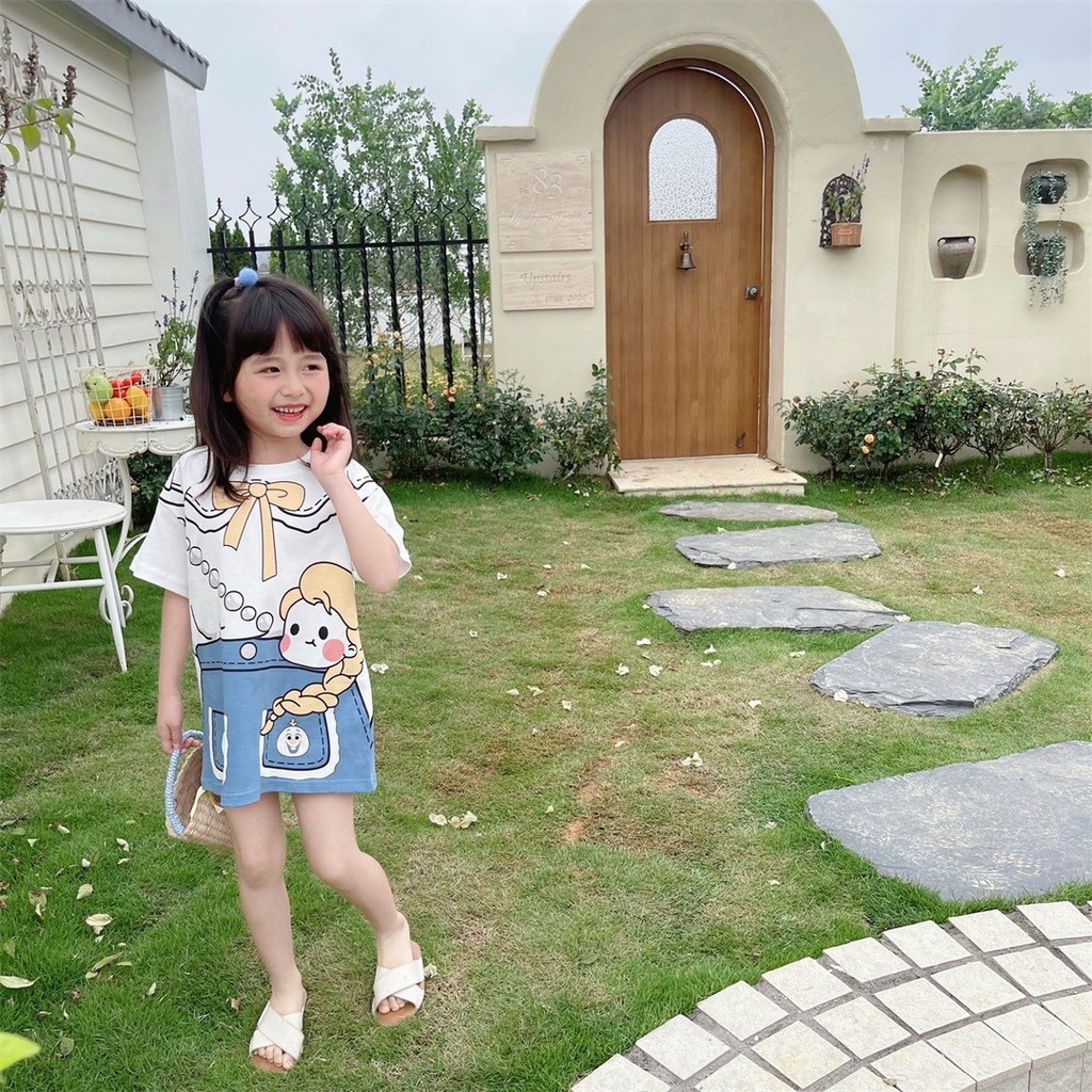 Q INS ฤดูร้อนสาวเด็ก Snowyprincess Aisha Mermaid ชุดเด็กหวานการ์ตูน ...