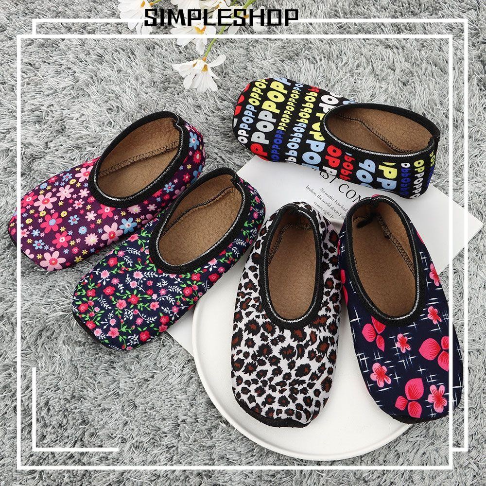 SIMPLESHOP รองเท้าแตะพื้นหนา สไตล์แฟชั่น อุ่นๆ สำหรับภายในบ้านฤดูหนาว | Shopee Thailand