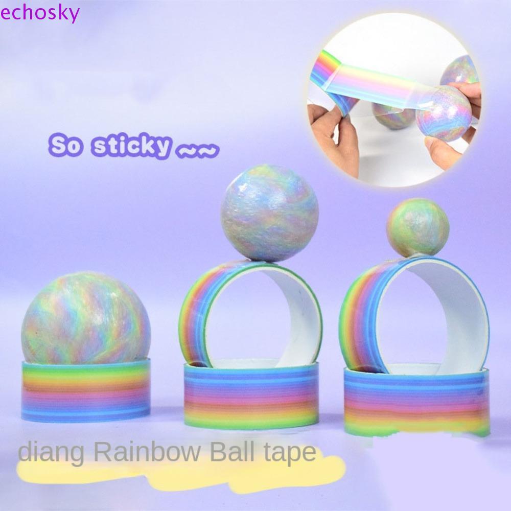 ECHOSKY Sticky Ball Rolling เทป, ผ่อนคลายของเล่น DIY ม้วนเทปกาว, DIY ...