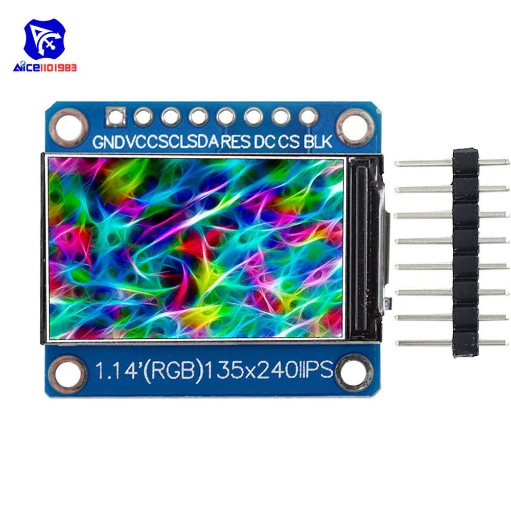 Diymore 1.14 นิ้ว SPI 240x135 RGB TFT จอแสดงผล LCD โมดูล ST7789 IPS HD ...