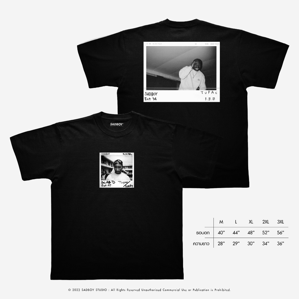 [ ส่งด่วน ] SADBOY® | 2Pac Polaroids | 100% Organic Cotton | Shopee ...