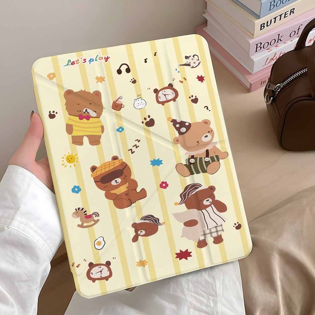 Y ส่วนลด Bear ipad air7 เคสแท็บเล็ต mini6 เคสป้องกันแท็บเล็ต 10/9/8 ...