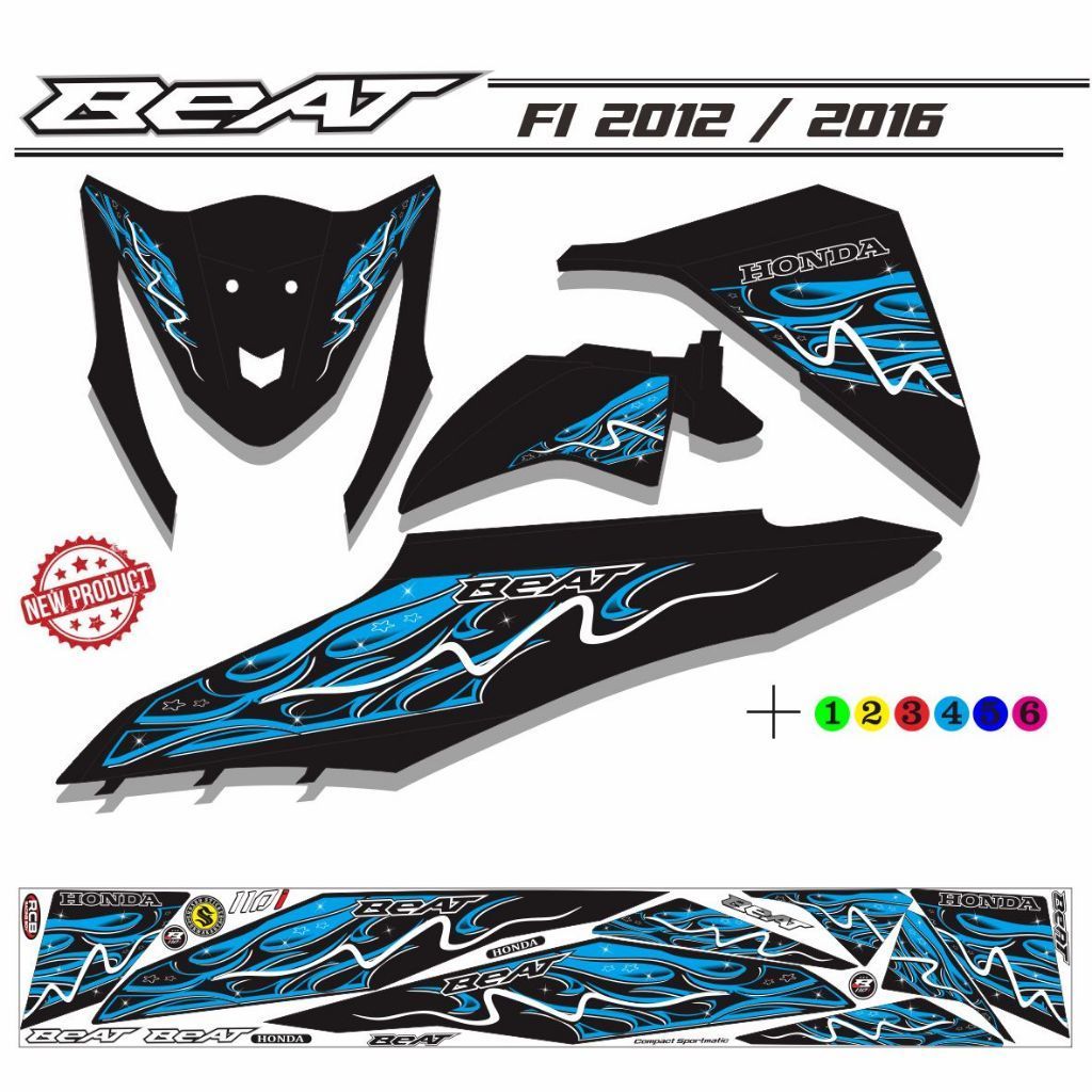 BEAT FI STICKERS / BEAT FI 2012 2016 สติ๊กเกอร์มอเตอร์ไซค์ สติ๊กเกอร์ ...