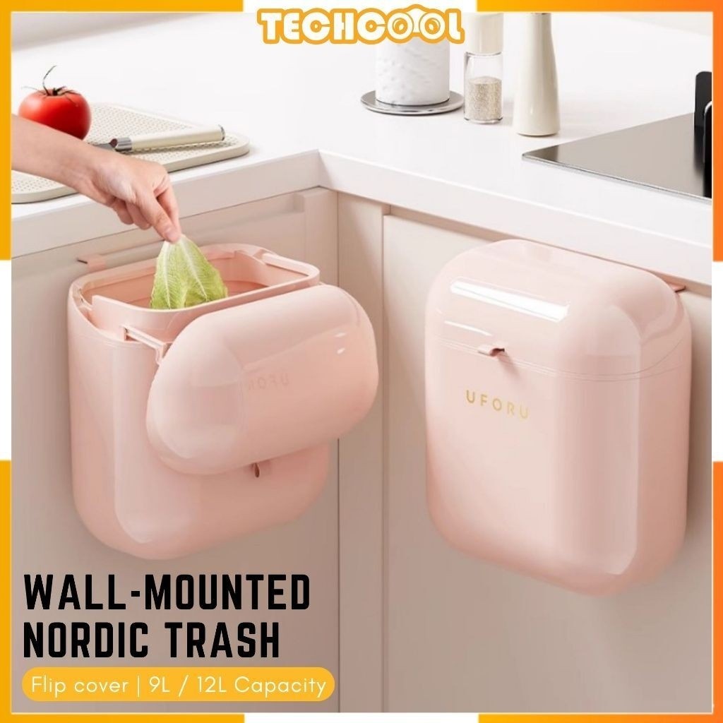 JUZ Nordic Waste Bin Kitchen Cabinet Door Hanging Save Space Trash ...
