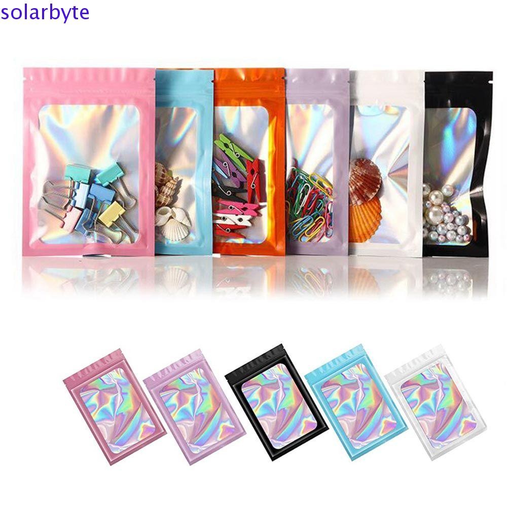 SOLARBYTE ถุงกันกลิ่นพลาสติก Holographic Resealable ถุงฟอยล์อลูมิเนียมฟอยล์ | Shopee Thailand