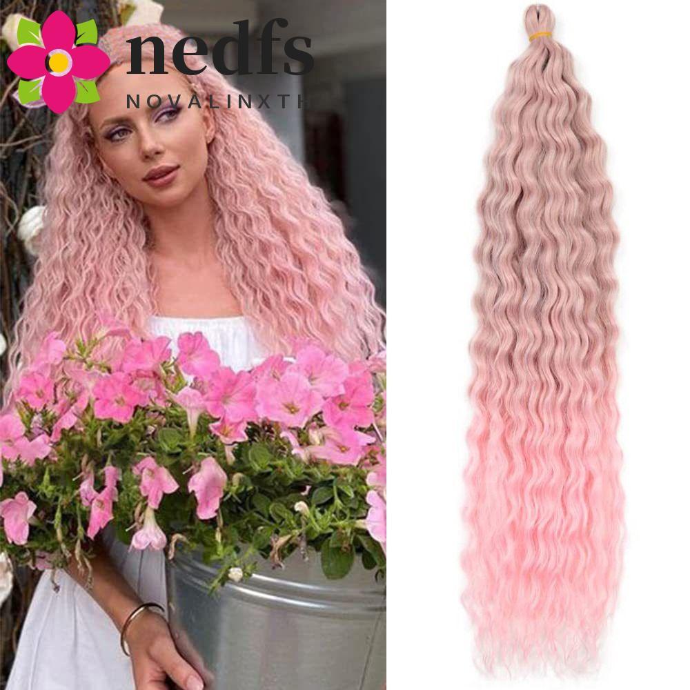 ขยายผม Afro Curly Hair Water Wave Braiding Hair Extension DIY Ombre 24 ...