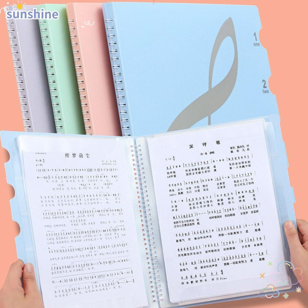 SSUNSHINE Stave Storage Holder,Coilยืดหยุ่นเพลงScoreโฟลเดอร์,คุณภาพสูง ...