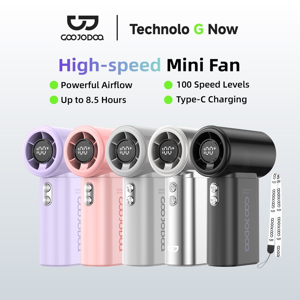 GOOJODOQ GFS017 Ultra Mini Handheld Fan 10 Times Strong Wind Power 100 ...