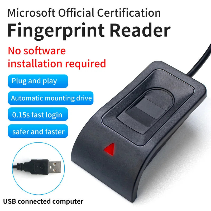 ลายนิ้วมือ Login USB Reader เครื่องสแกนเนอร์โมดูลอุปกรณ์สําหรับ Windows ...