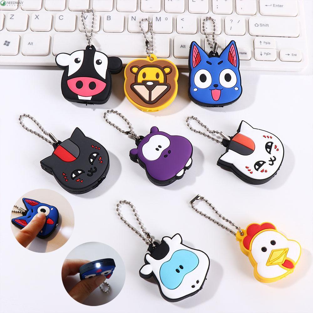 NEEDWAY Key Ring, สัตว์รูปร่าง LED Light Key Cover, Key Chain จี้ ...
