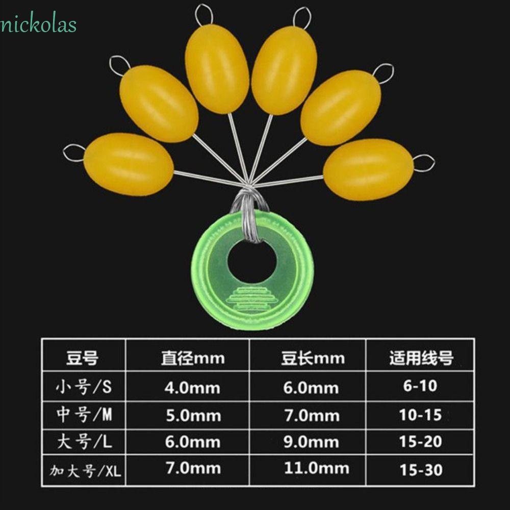 NICKOLAS Big Line อุปกรณ์ตกปลา บอลลอยเรืองแสง Space Beans 10 ชุด สำหรับ ...